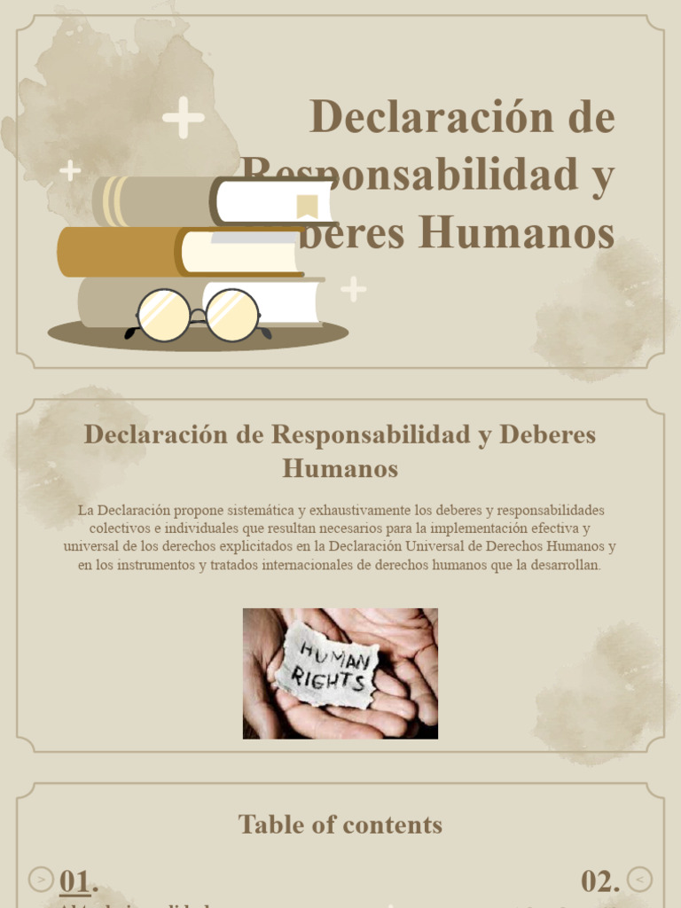 Declaración de Responsabilidad y Deberes Humanos | PDF | Derechos humanos | Derechos