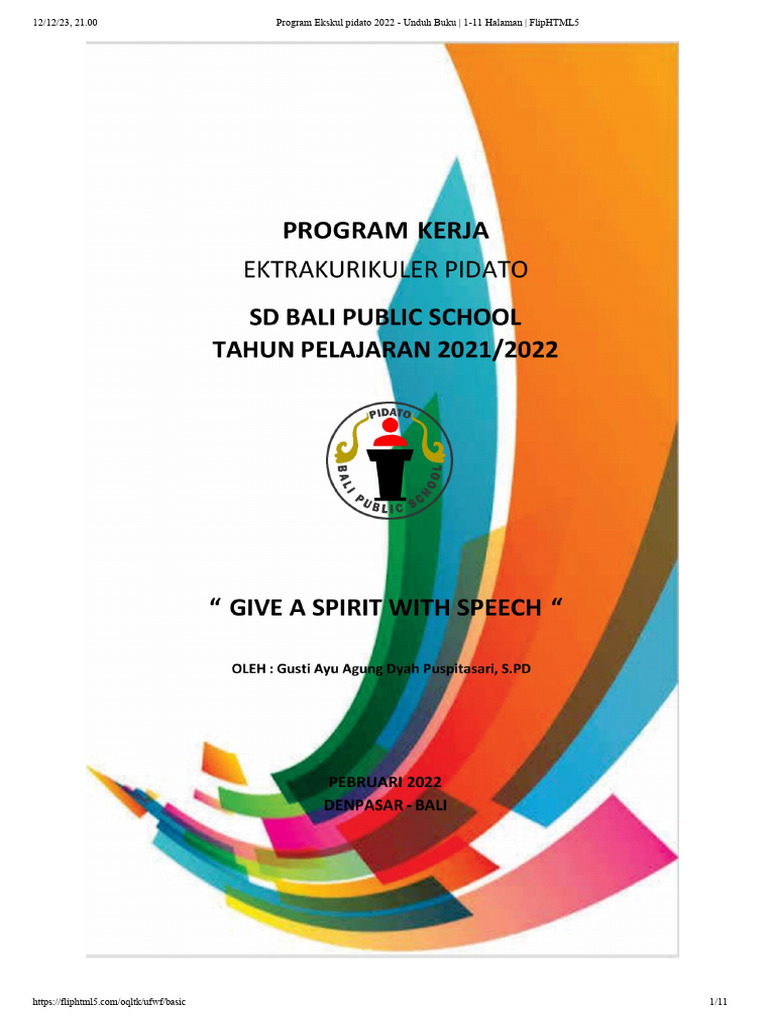 Program Ekstra Pidato | PDF
