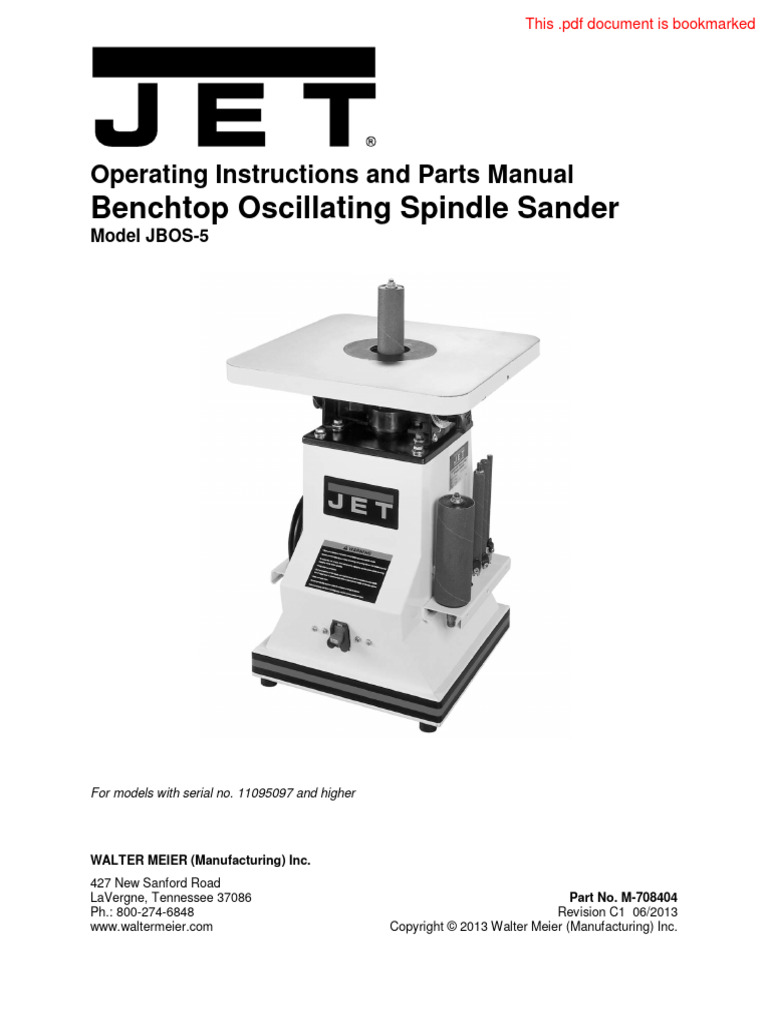 WALTER MEIER JBOS-5 Instructions and Parts Manual | PDF | Screw ...