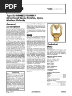 01 - Tyco Data Sheet, Type MV Directional Spray Nozzles, Open Medium ...