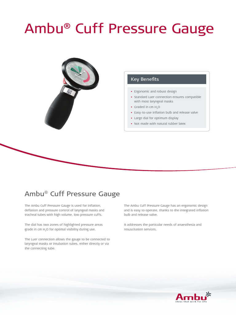 IE_Cuff+Pressure+Gauge+Datasheet_V05_1809 2 | PDF