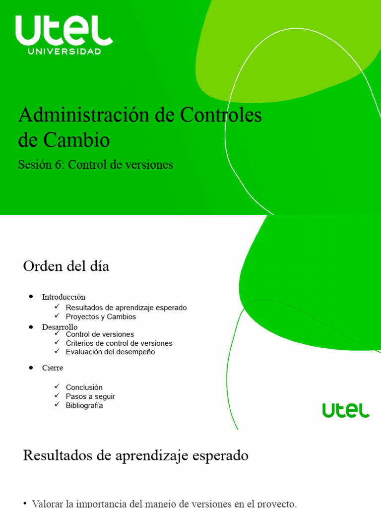 Sesión 6 Control de Versiones | PDF | Control de versiones | Evaluación