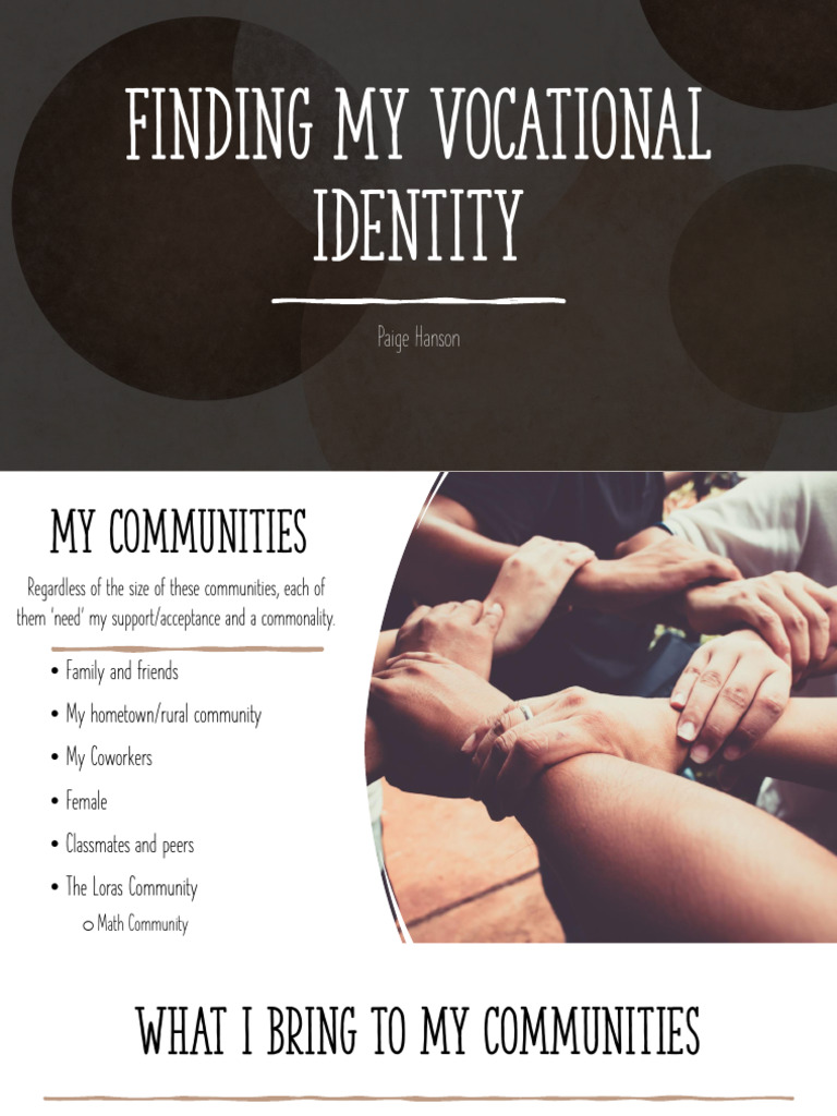 Vocational Identity Presentation | PDF | Mathematics | Teachers