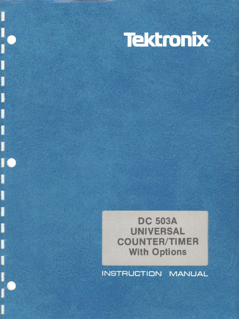 TEK - DC 503A Digital Counter Manual | PDF