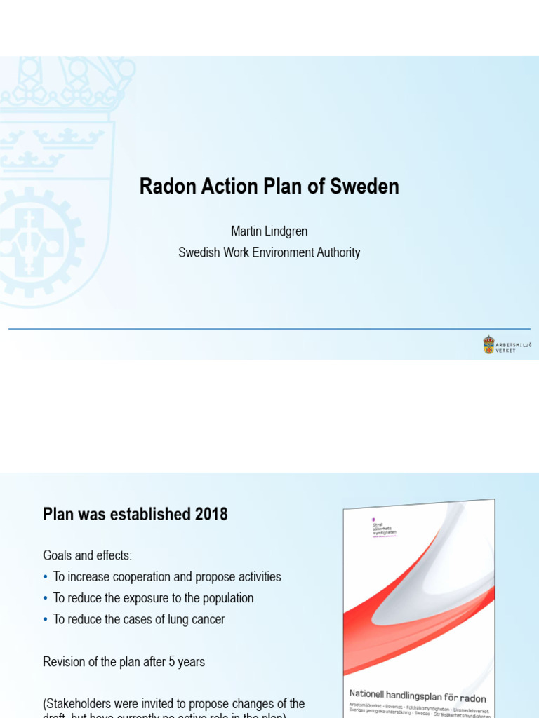 Sweden Radon Action Plan - M.Lindgren | PDF | Risk | Natural Environment