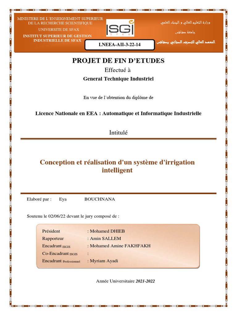 PFE Irrigation Automatique | PDF