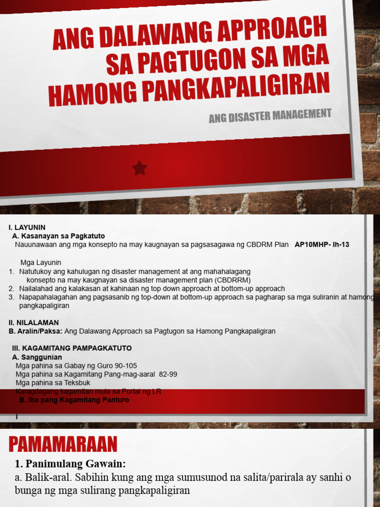 Ang Dalawang Approach Sa Pagtugon Sa Mga Hamong Pangkapaligiran | PDF