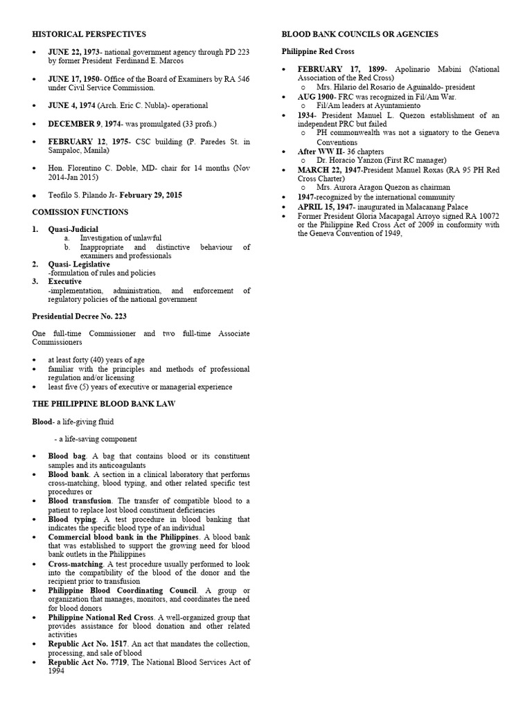MT Laws | PDF | Blood Donation | Blood Transfusion