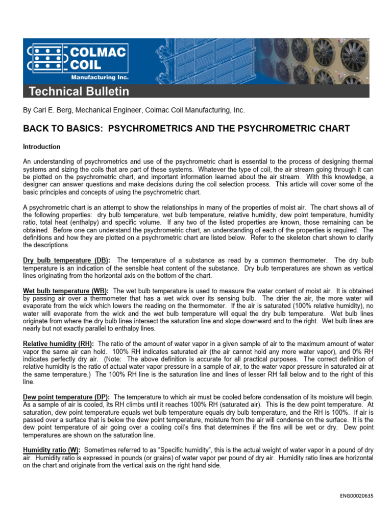 Back To Basics Psychrometrics and The Psychrometric Chart | PDF