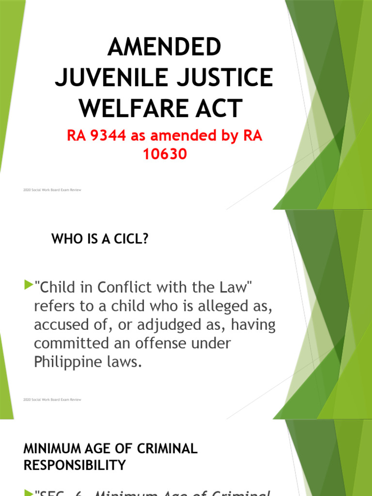 RA 9344 Amended by RA 10630 | PDF | Rape | Crimes
