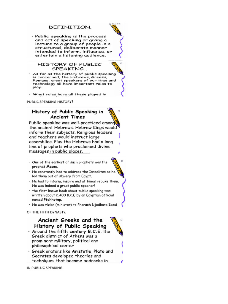 Public Speaking History | PDF