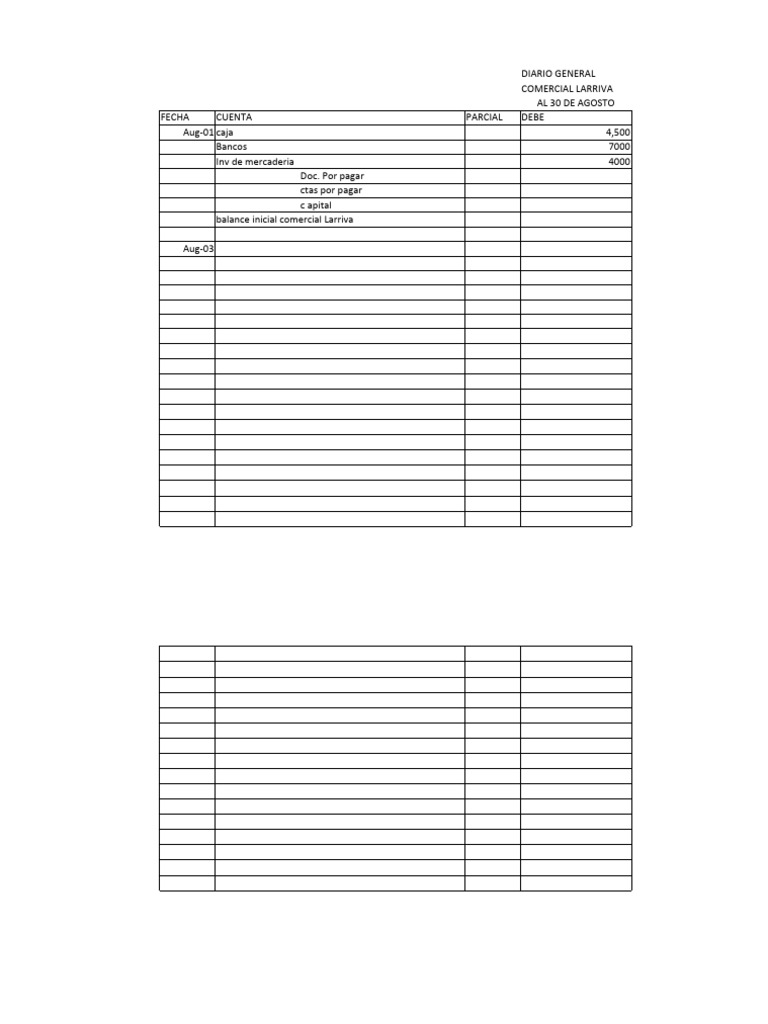 Ejemplo Diario General | PDF