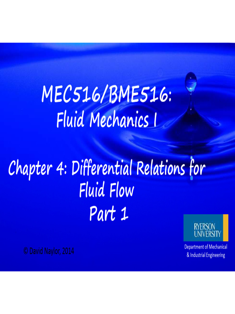 Chapter 4 Part 1 | PDF | Navier–Stokes Equations | Fluid Dynamics