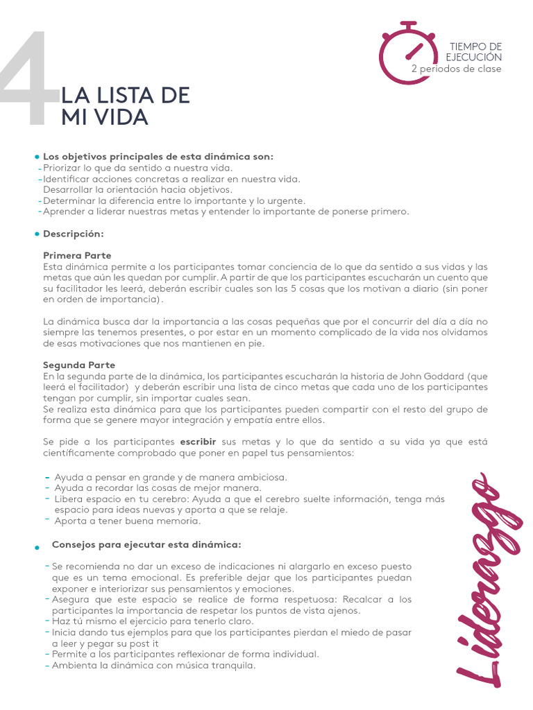 La Lista de Mi Vida | PDF