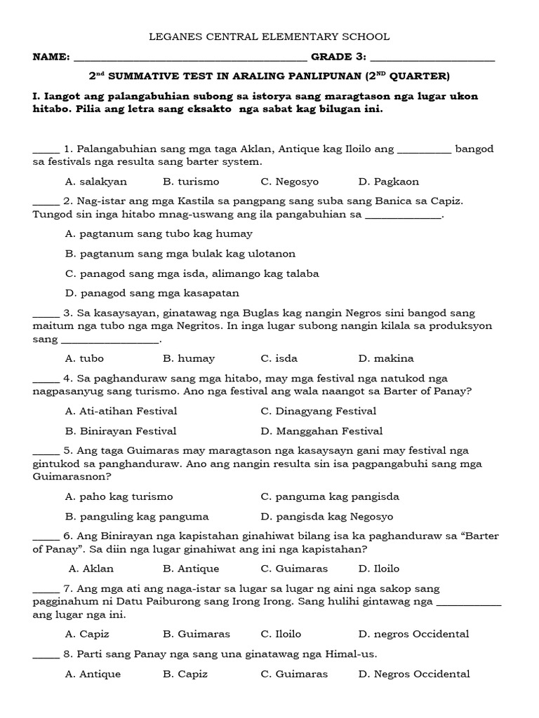 2nd Sum Aral Pan | PDF