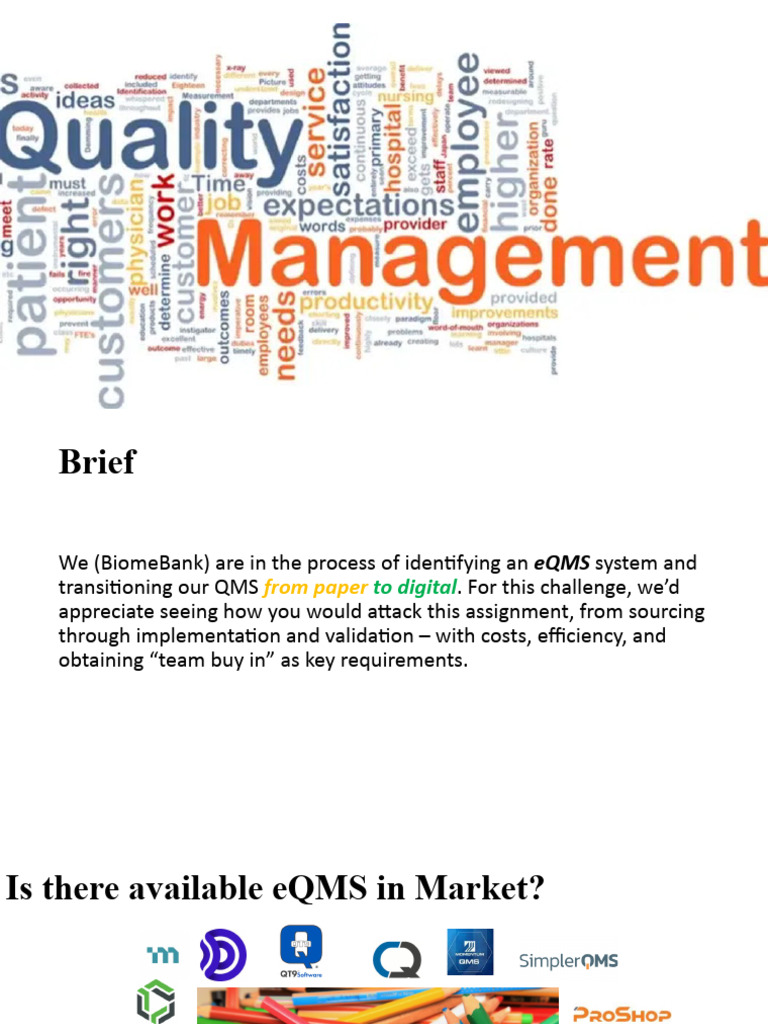 Presentation EQMS | PDF