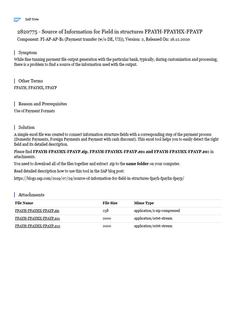 SAP Fields List | PDF