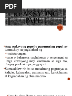 Reaksyong Papel.1 Pagbasa at Pagsusuri NG Iba't Ibang Teksto | PDF