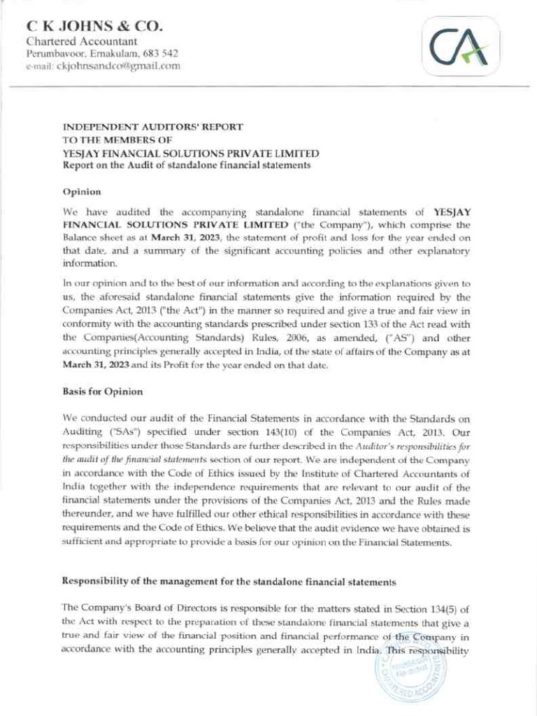 Signed Financial Statements FY 22-23 - 11zon | PDF