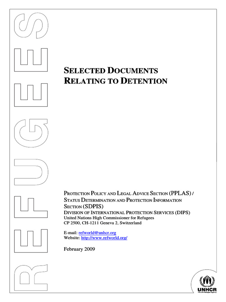 UNHCR - Selected DOcs On Arbitrary Detention | PDF | Human Rights | Refugee