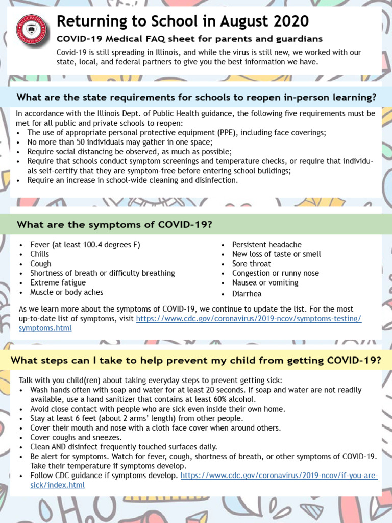 COVID-19 Symptoms and School Guidelines | PDF | Public Health | Health ...