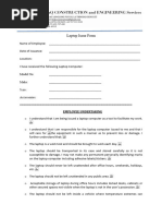 Employee Laptop Agreement Form | PDF