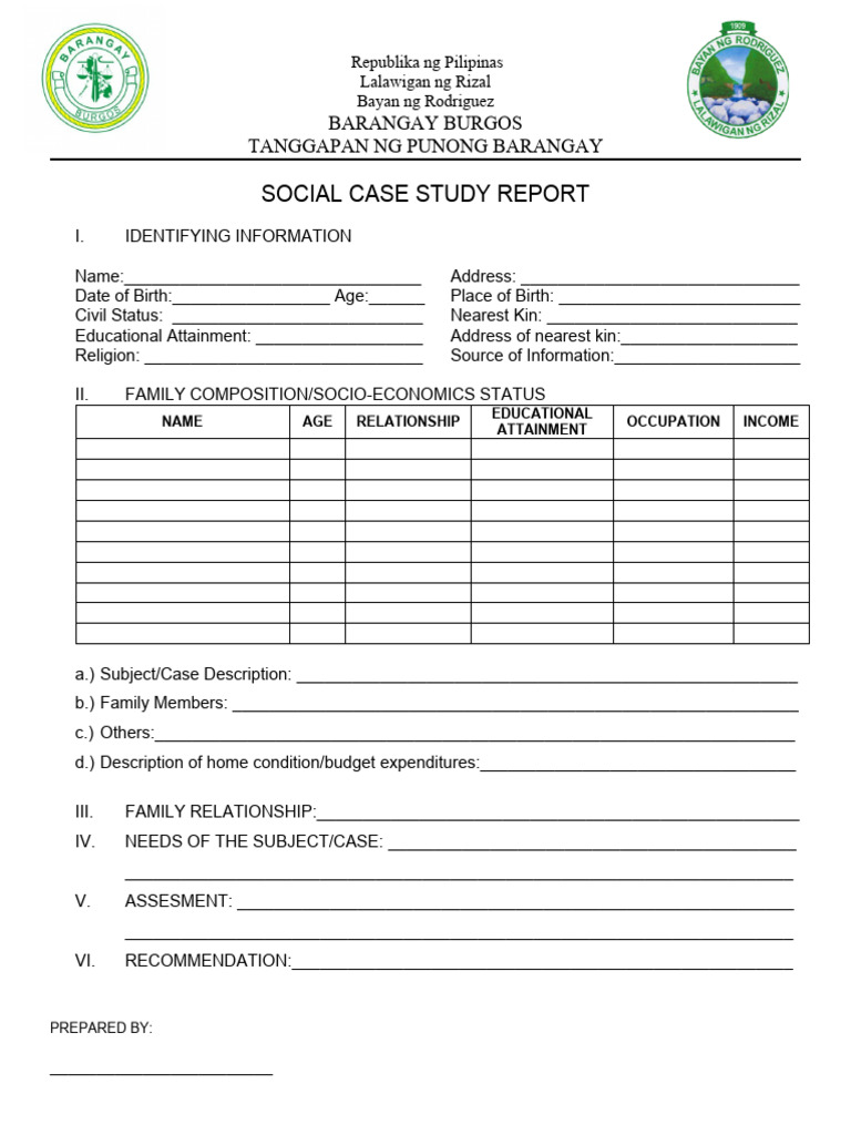 Social Case Study Report | PDF