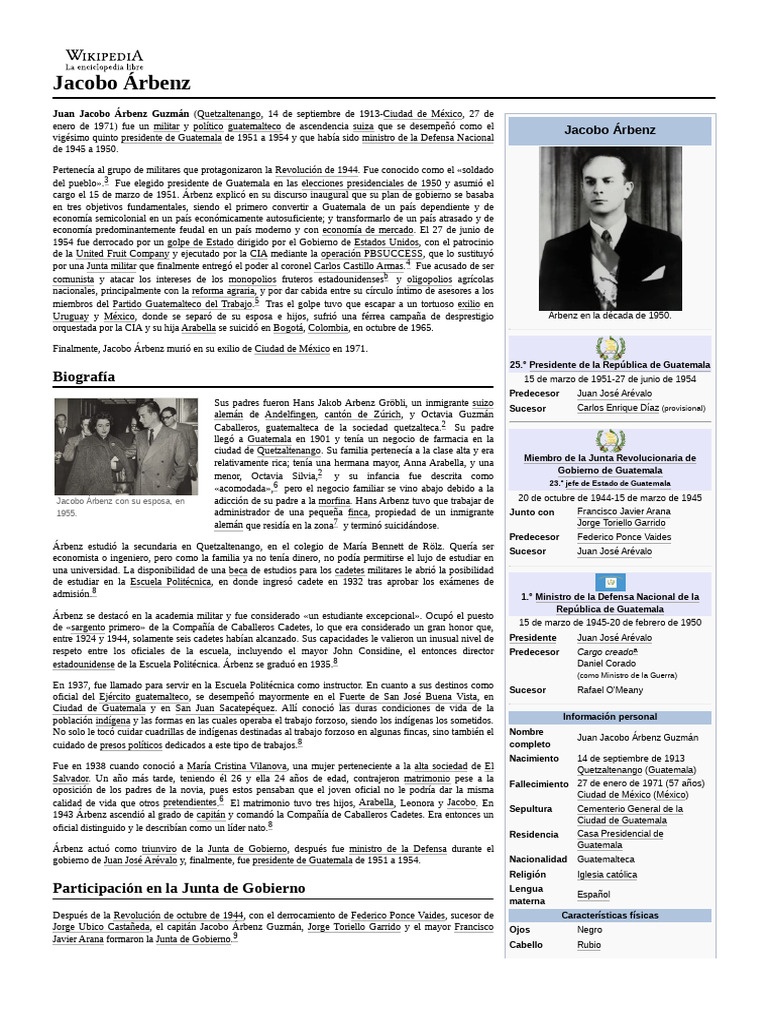 Jacobo Árbenz | PDF