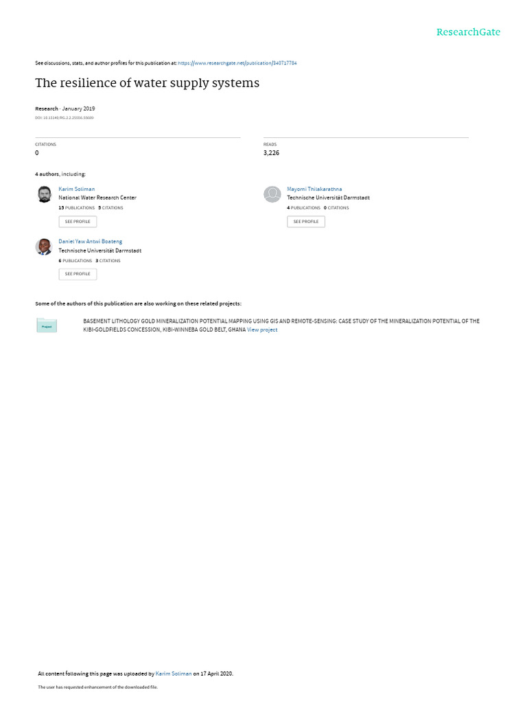 Resilience Water Supply System.2pdf | Download Free PDF | Psychological ...