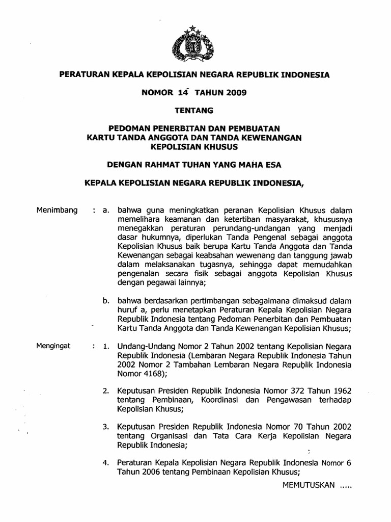 Perkap 14 2009 | PDF