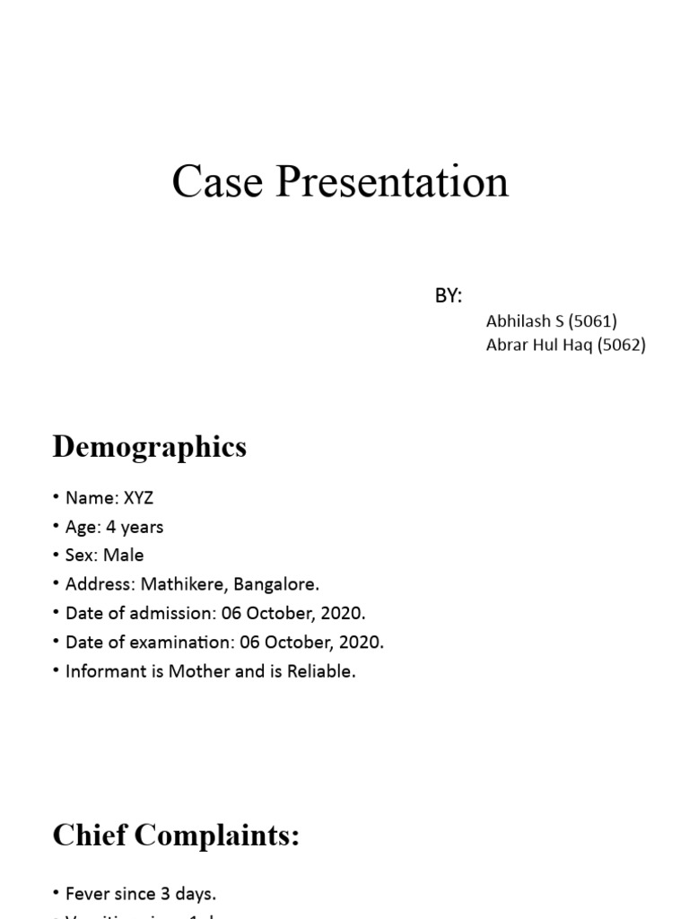 Case Presentation Paediatrics | PDF | Pregnancy | Central Nervous System