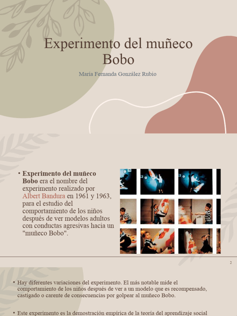 Experimento Del Muñeco Bobo | PDF