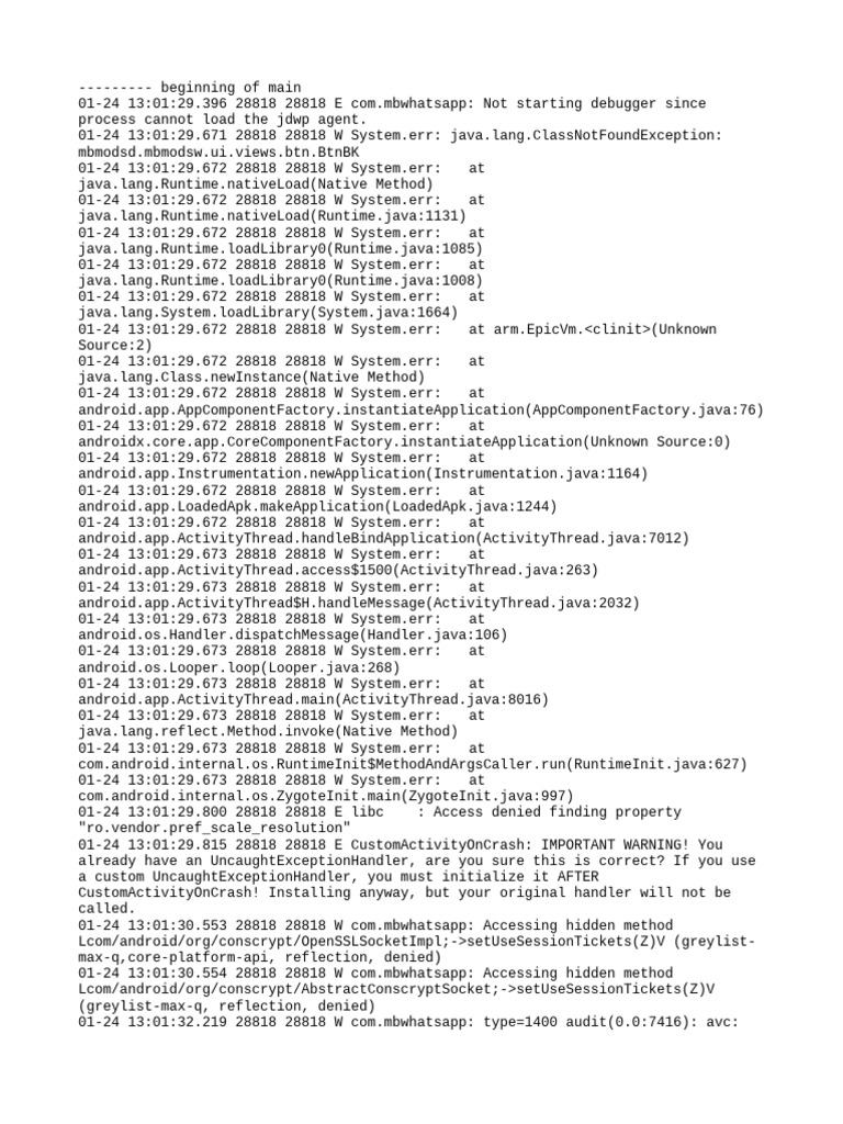 WhatsApp Debugging Errors and Warnings | PDF | Science & Mathematics ...