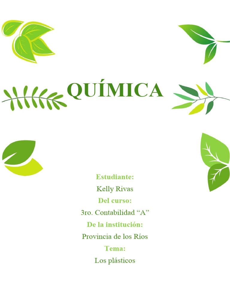Los Plasticos Kelly Rivas | PDF | El plastico | Polímeros