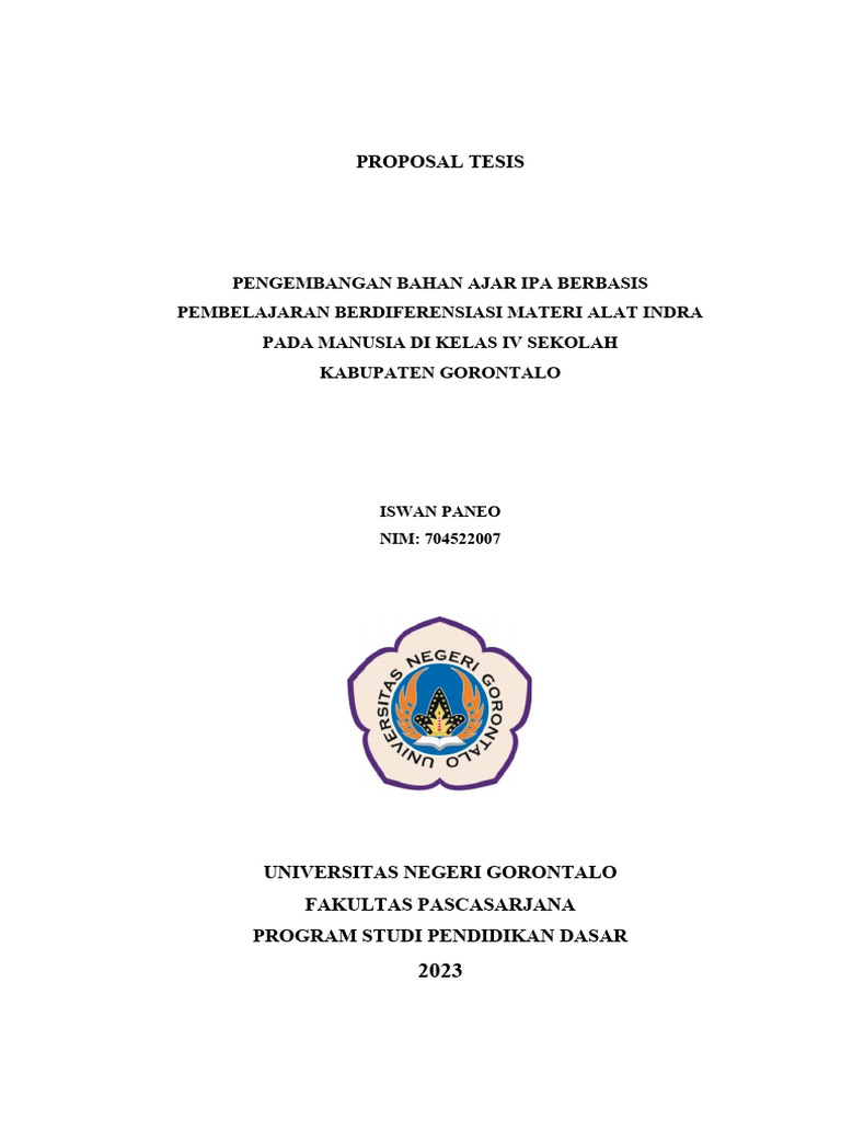 Proposal Iswan Paneo - REVISI 1 | PDF