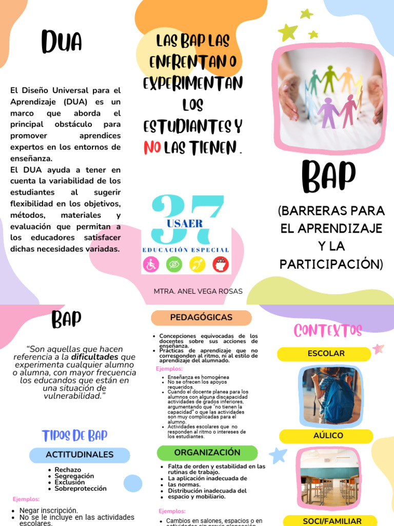 Triptico BAP | PDF | Aprendizaje | Enseñando