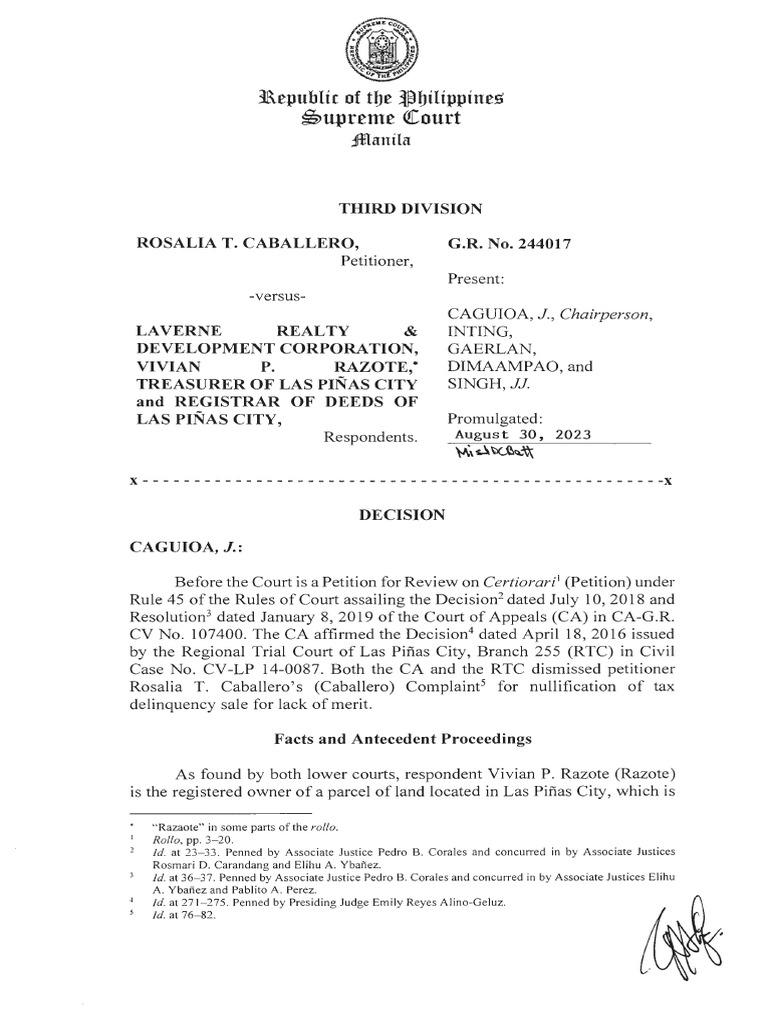 SC Decision | PDF | Taxes | In Rem Jurisdiction