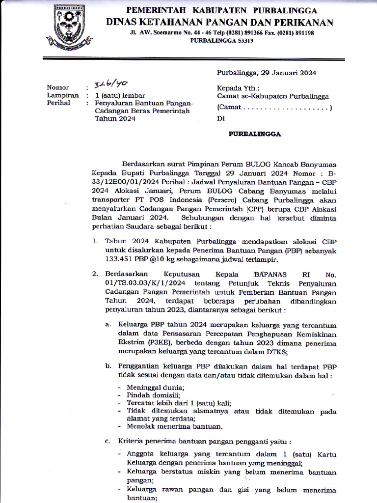 Surat Ke Camat | PDF