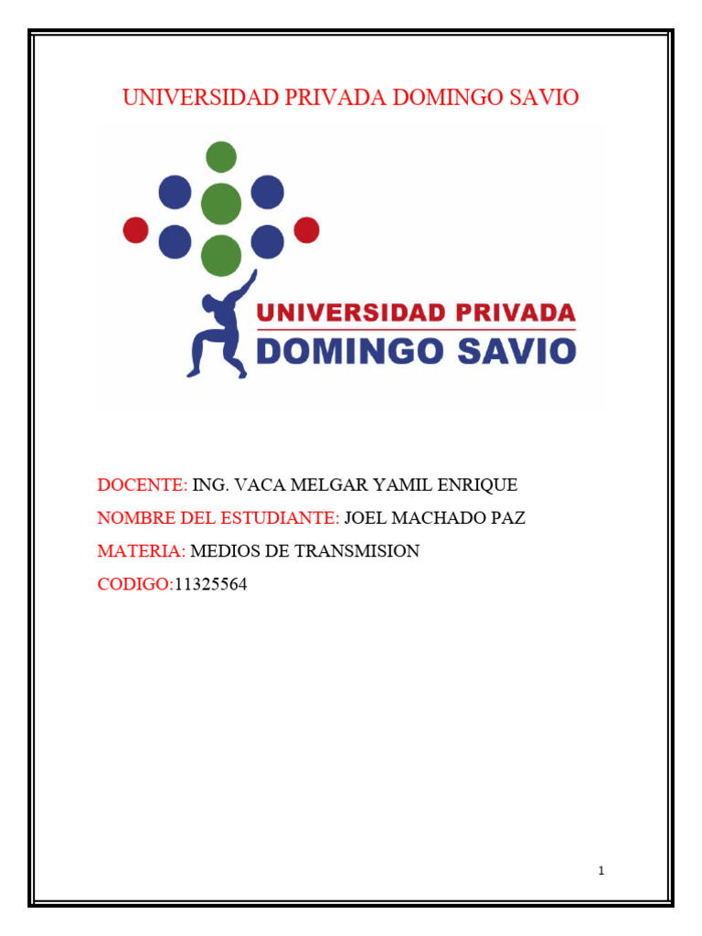 Informe de Medios de Comunicacion Universidad Privada Domingo Savio | PDF | Industrias de ...