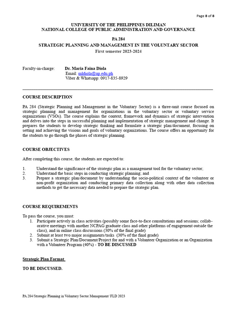 PA 284 Course Pack 1sem2023-2024 | PDF