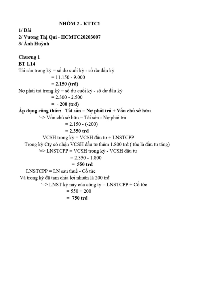 NHÓM 2 - KTTC1 | PDF
