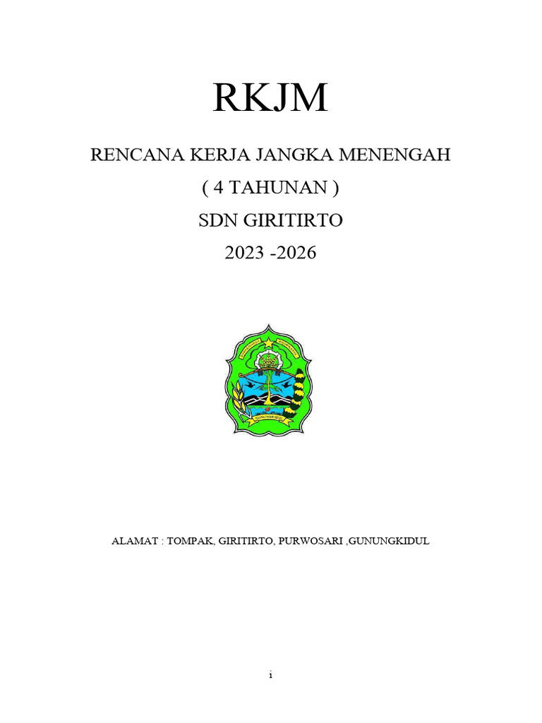 RKJM SDN Giritirto 2023-2026: Rencana Strategis | PDF
