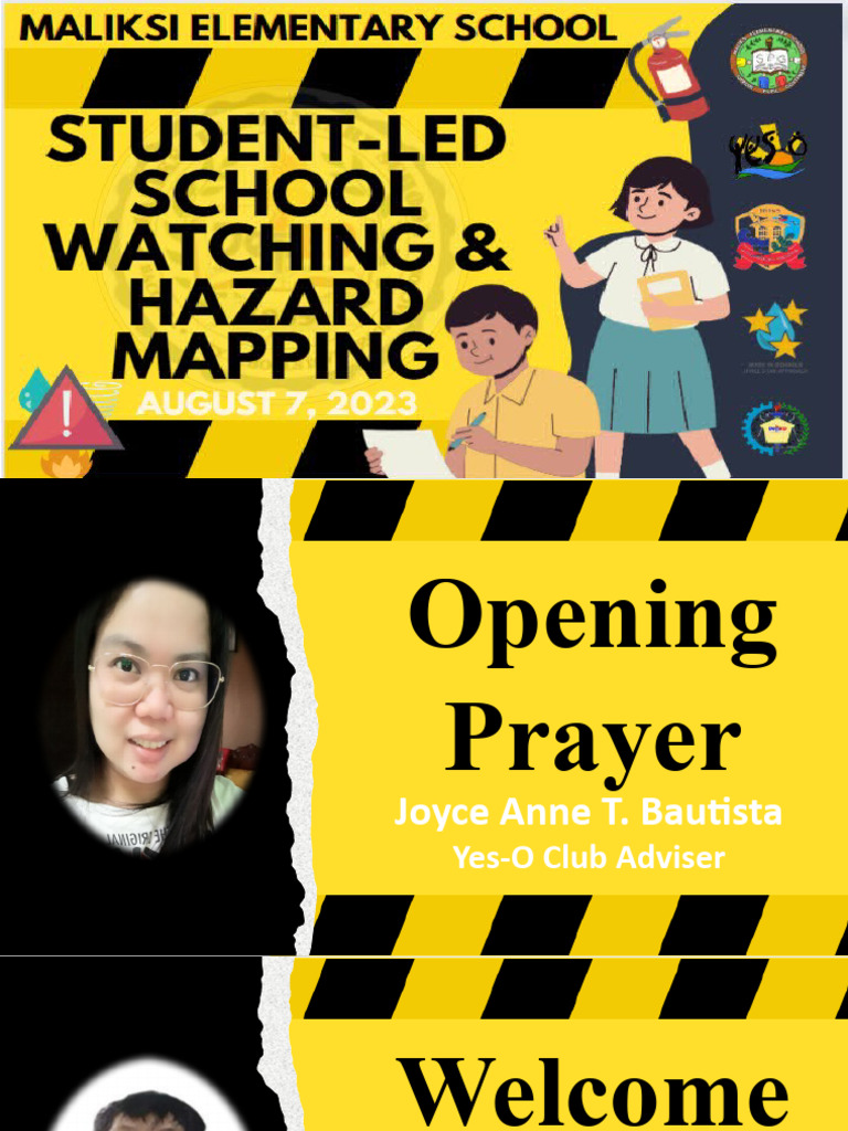Maliksi ES Student Led School Watching and Hazard Mapping Orientation | PDF