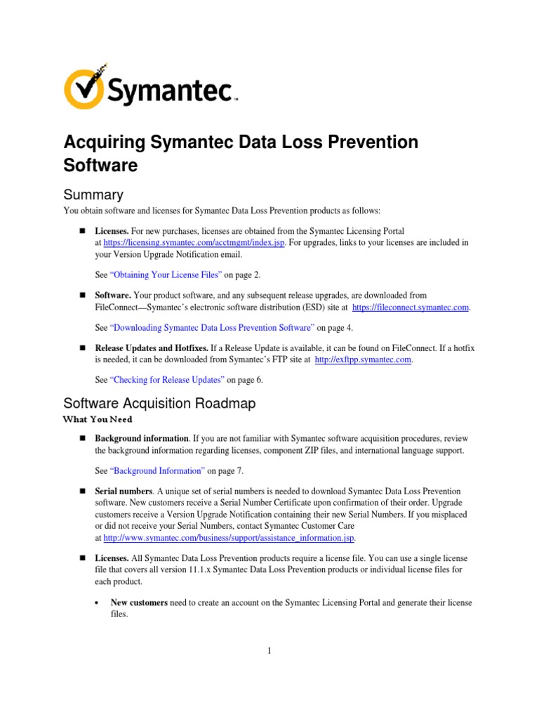 Acquiring Symantec DLP Software v11.1.1 | PDF | Zip (File Format ...