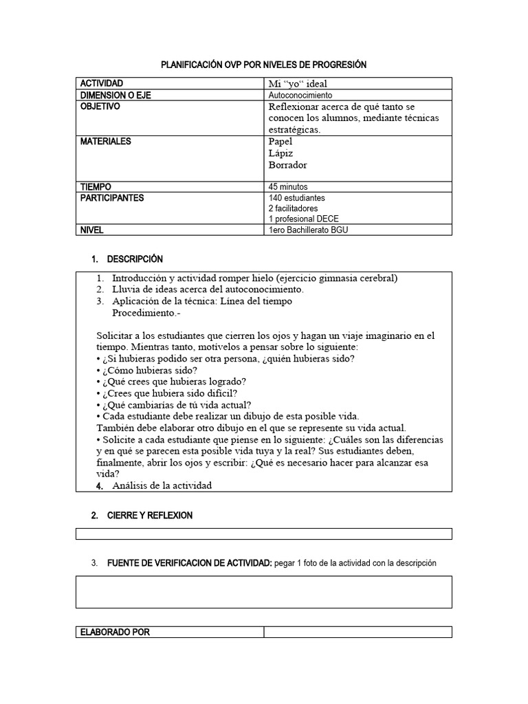 Técnicas de Autoconocimiento BGU | PDF | Toma de decisiones