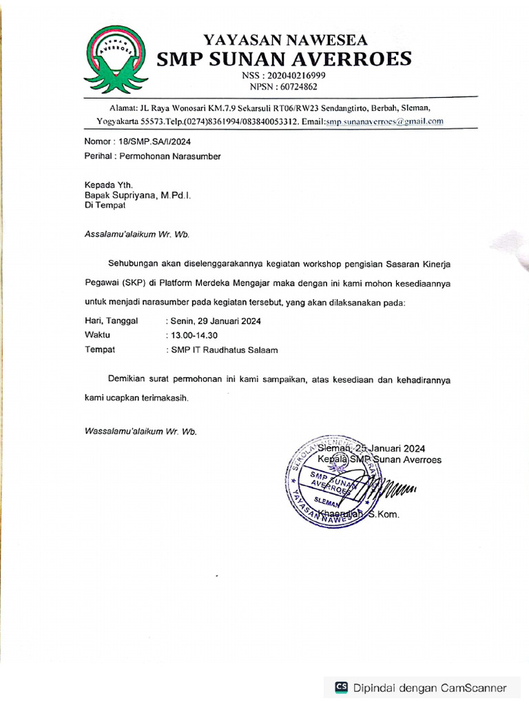 Permohonan Narsum | PDF