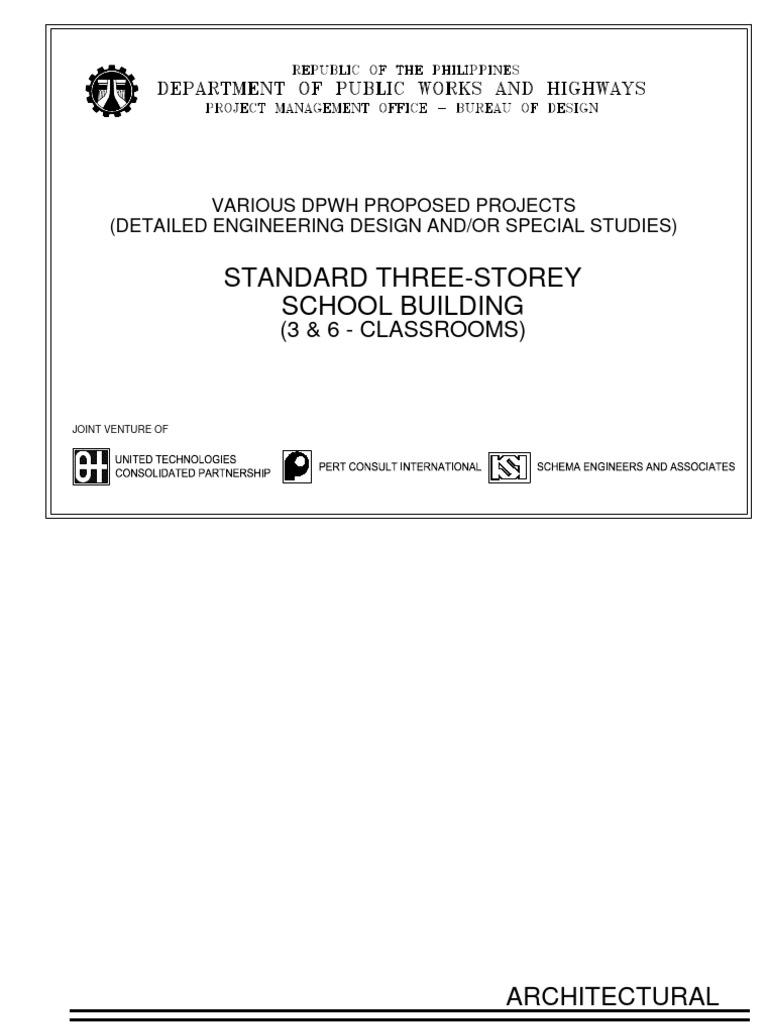 DPWH Standard 3-Storey School Plan | PDF | Building Technology | Real ...