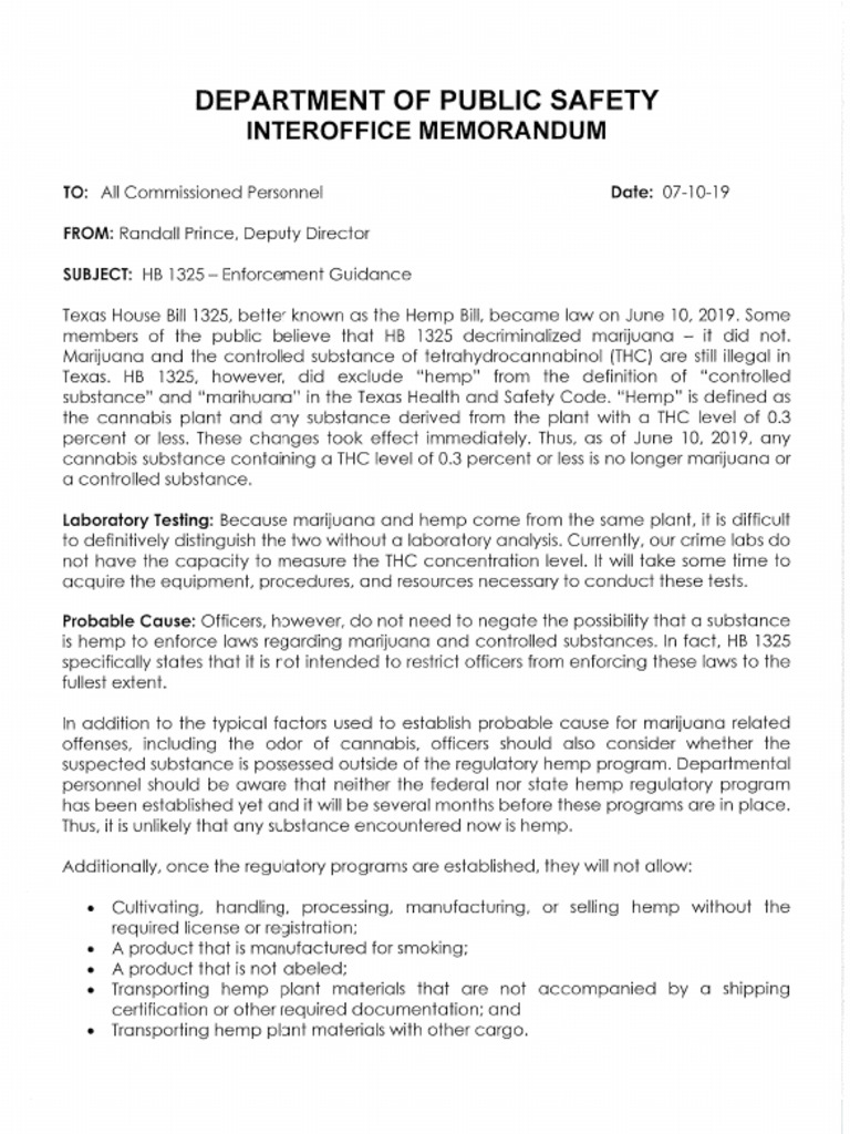 DPS Interoffice Memo 2019 | PDF