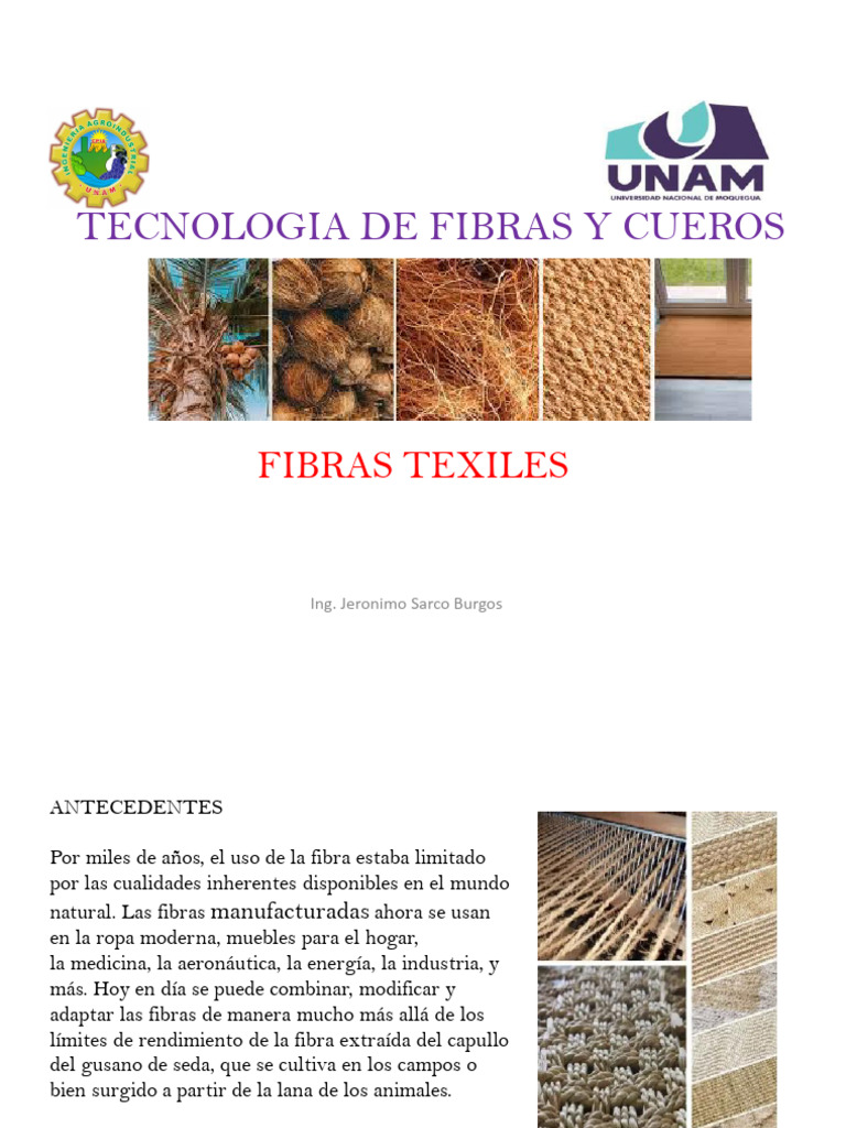 Clasificación y Tipos de Fibras Textiles | PDF | Textiles | Fibra sintética