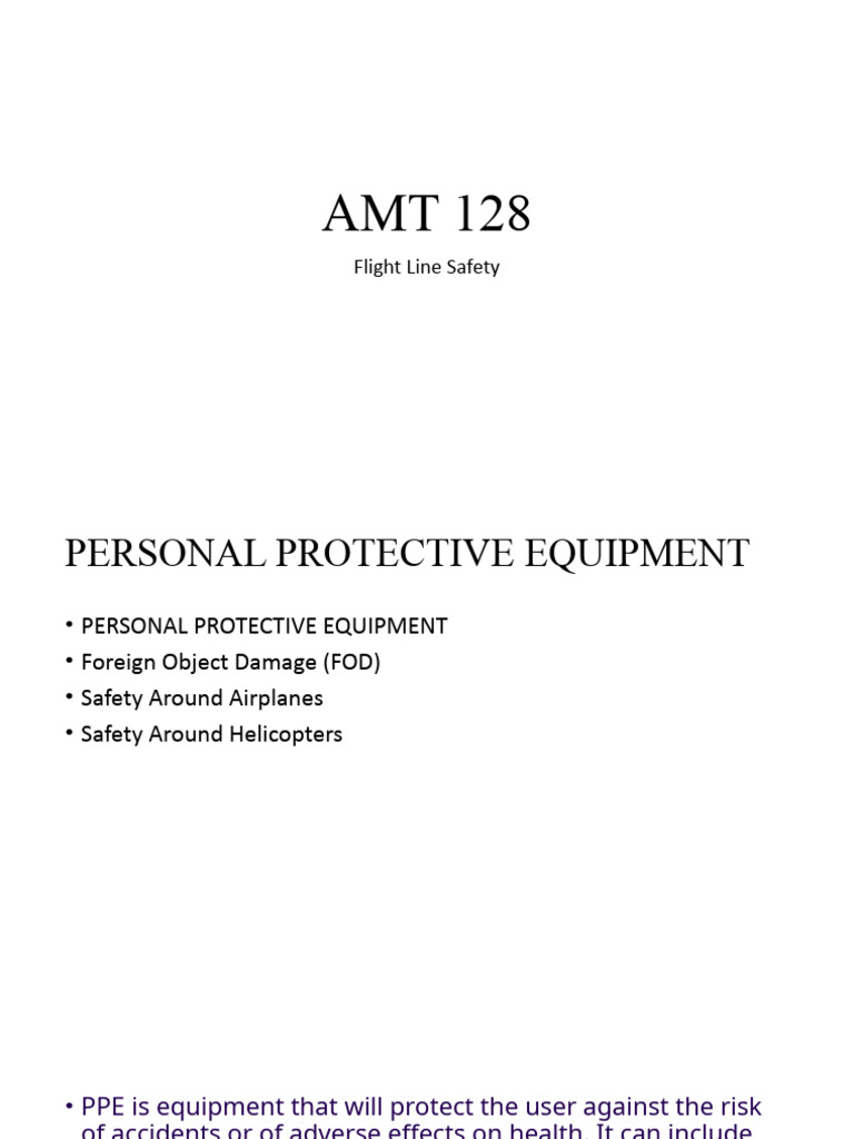 Flight Line Safety and PPE Guidelines | PDF | Personal Protective ...